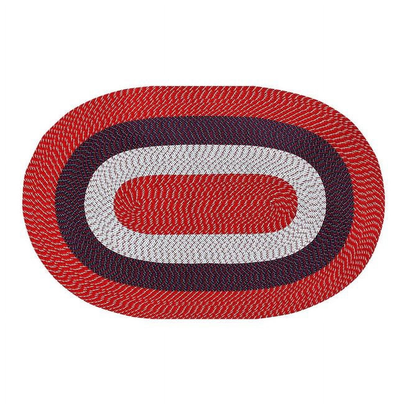 Country Stripe Collection 100% Polypropylene 30' x 50' Oval Braided Rug ...