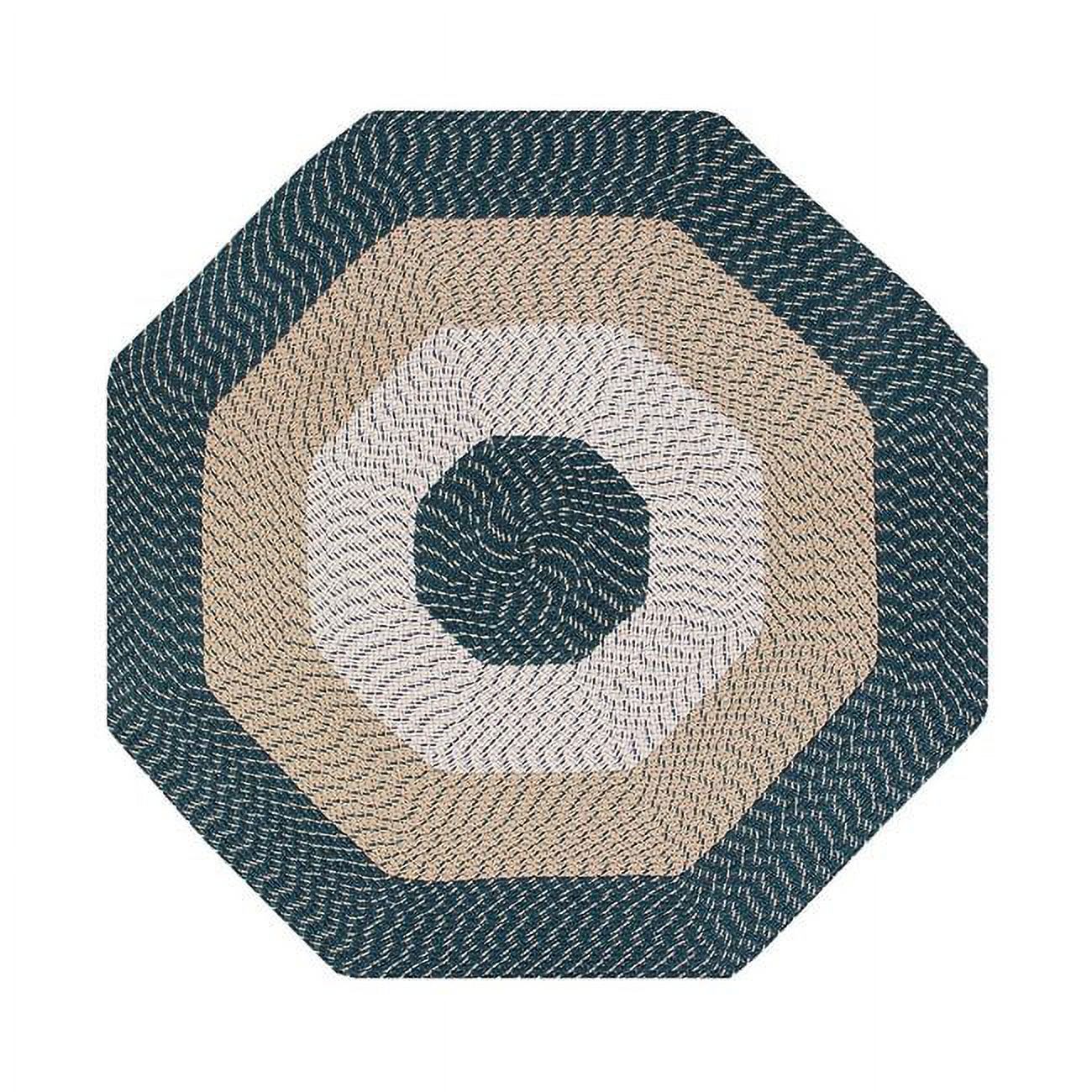 Country Stripe Collection 100% Polypropylene 72' Octagonal Braided Rug ...