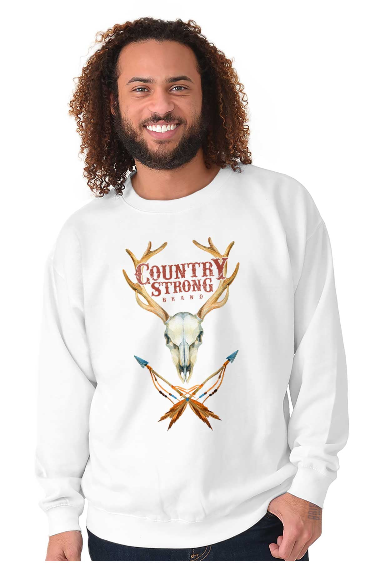 Country Strong Deer Antlers Arrows Unisex Plus Size Sweatshirt Brisco ...
