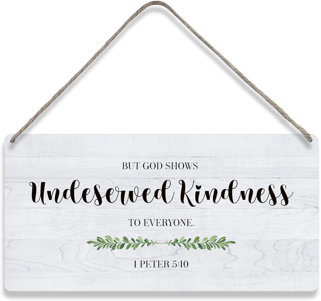 Country Style Bible Verse Wall Decor But God Shows Undeserved Kindness ...