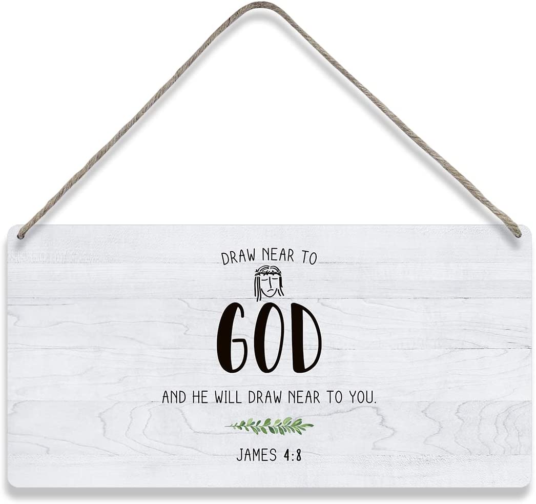 Country Style Bible Verse Wall Decor Draw Near to God and He Will Draw ...