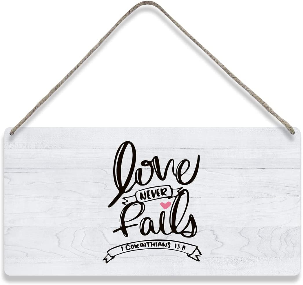 Country Style Bible Verse Wall Decor Live Never Fail Scripture Wooden ...