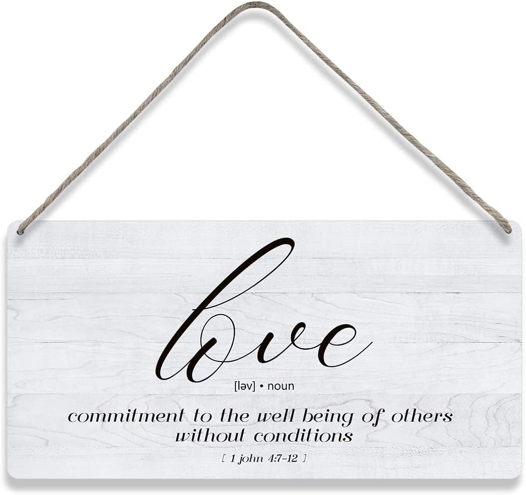 Country Style Bible Verse Wall Decor Love Scripture Wooden Signs Rustic ...