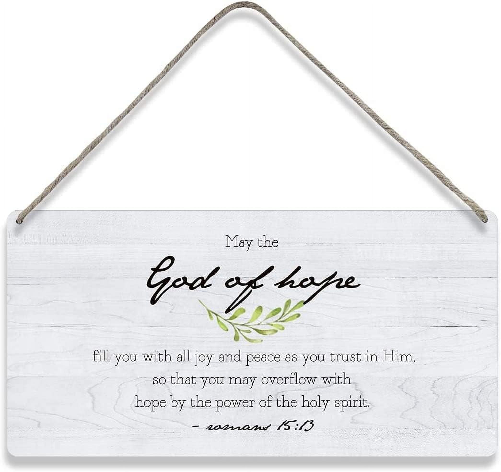 Country Style Bible Verse Wall Decor May The God of Hope Scripture ...