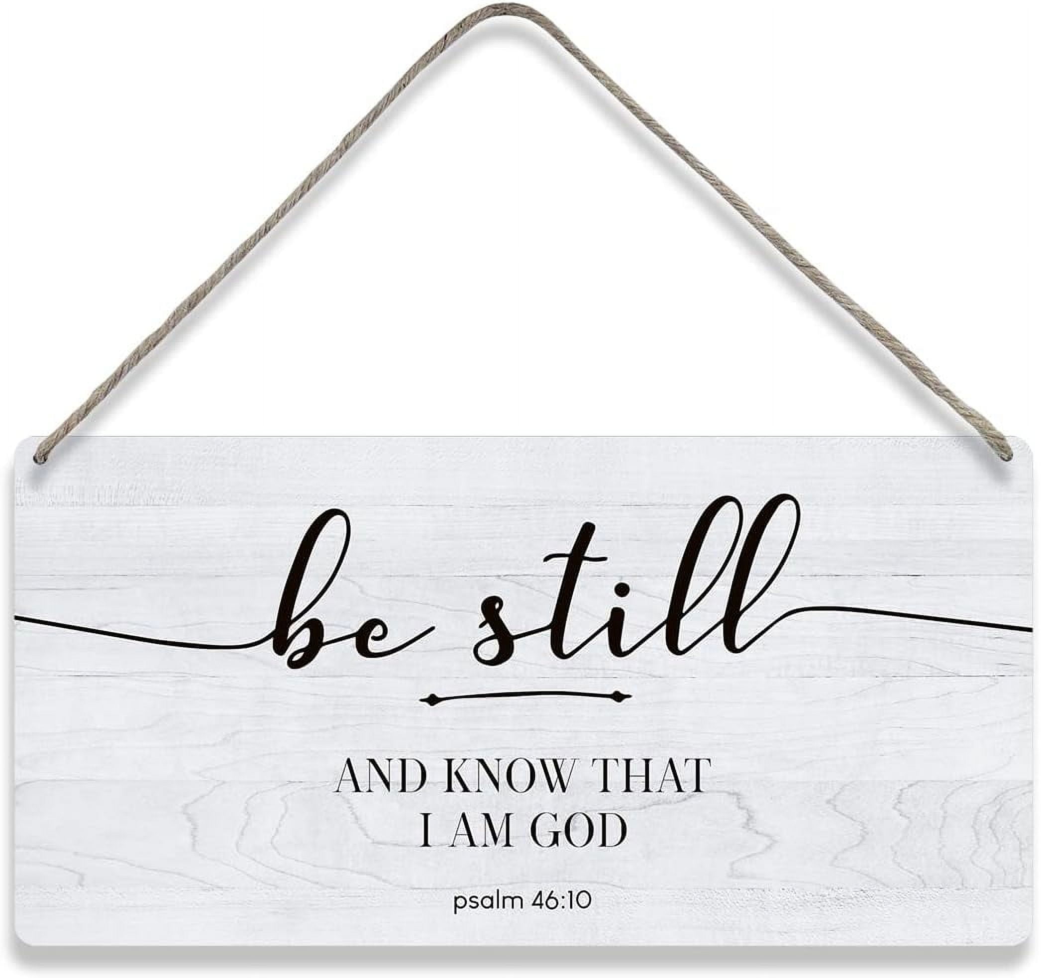 Country Style Bible Verse Wall Decor Psalm 46:10 Scripture Wooden Signs ...