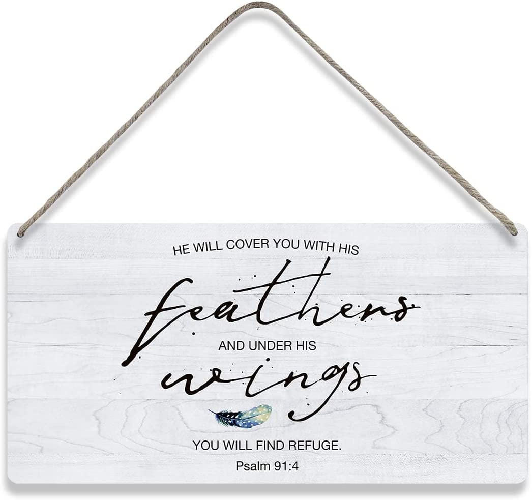 Country Style Bible Verse Wall Decor Psalm 914 Scripture Wooden Signs ...