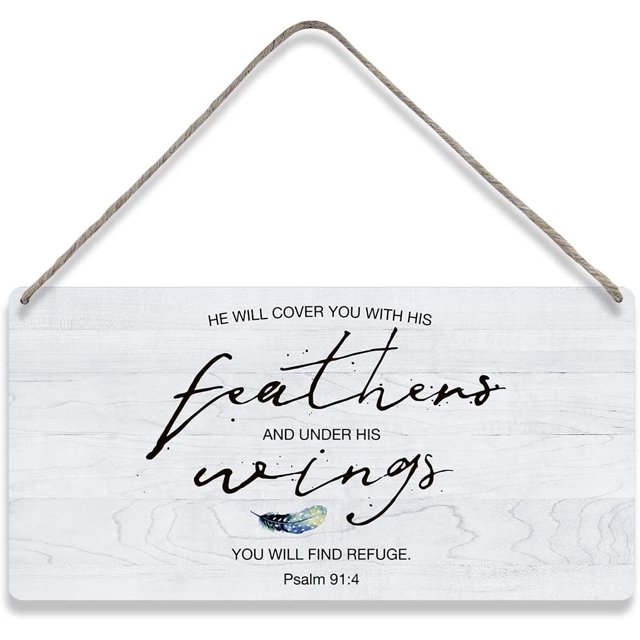 Country Style Bible Verse Wall Decor Psalm 914 Scripture Wooden Signs ...