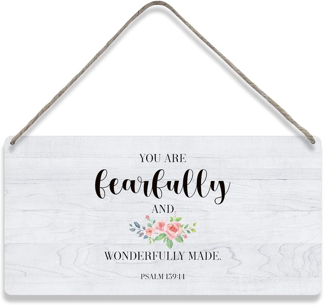 Country Style Bible Verse Wall Decor You are Fearfully and Wonderfully ...