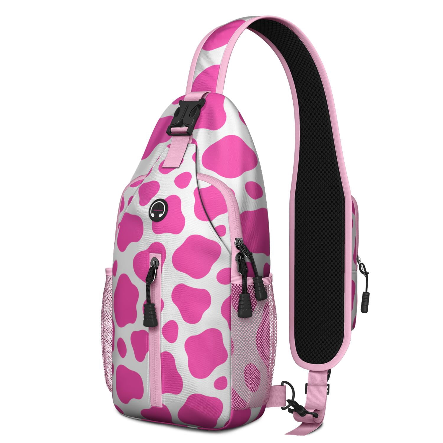 Country Style Cow Print Sling Backpack, Lightweight Crossbody Daypack ...