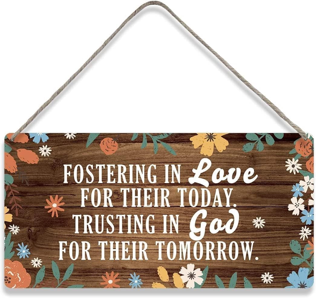 Country Style Fostering in Love for Their Today Wooden Sign 8X12 Inch ...