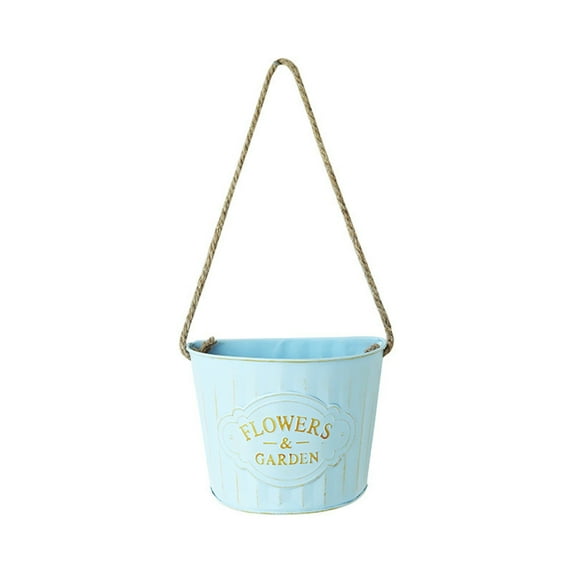 Country Style Half Round Wall Planter Distressed Metal Hanging for ...