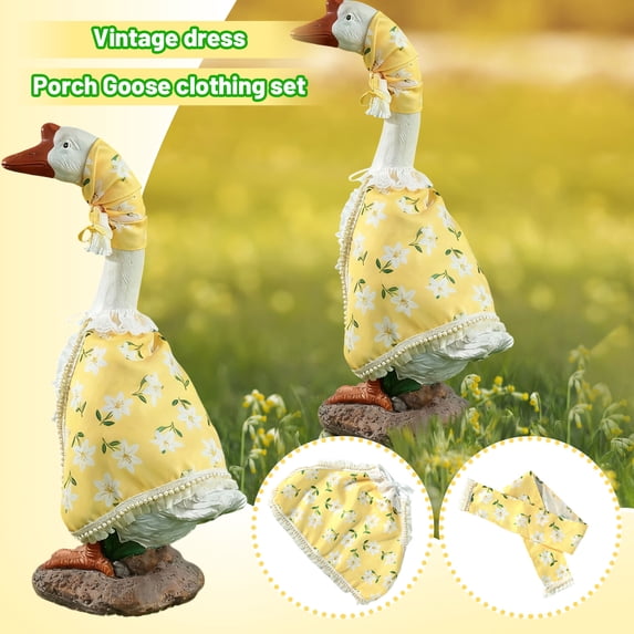 Country Style Porch Goose Outfit Clothes for 23Inch Large Statue ...
