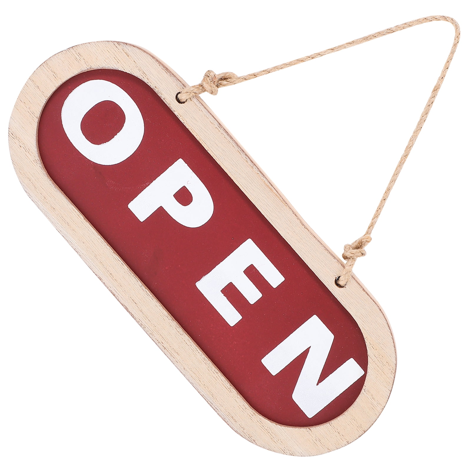 FRCOLOR Wood Open Closed Sign for Business Double Sided Hanging Door ...