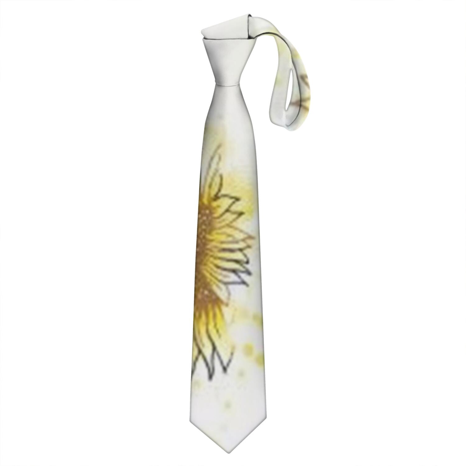 Country Style Sunflower Tie - Floral Vintage Wedding & Business Satin ...