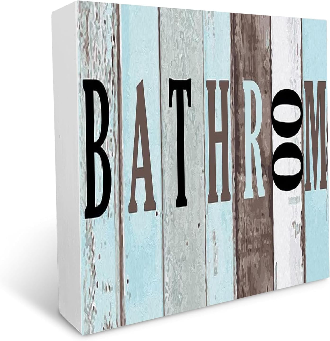 Country Style Wall Decor Farmhouse Bathroom Wooden Box Signs Rustic ...