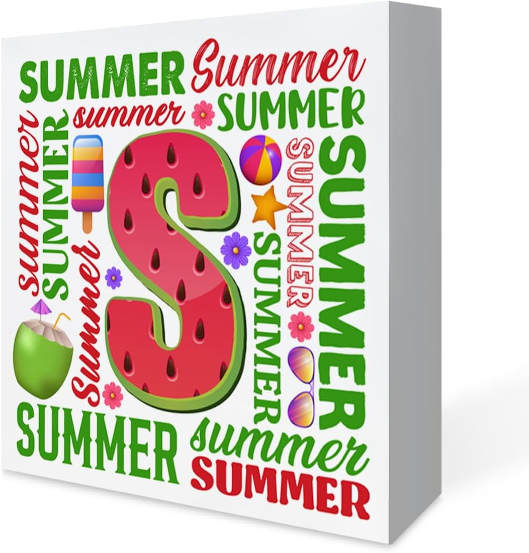 Country Summer Watermelons Wood Box Sign Decor Desk Sign Summer Days ...