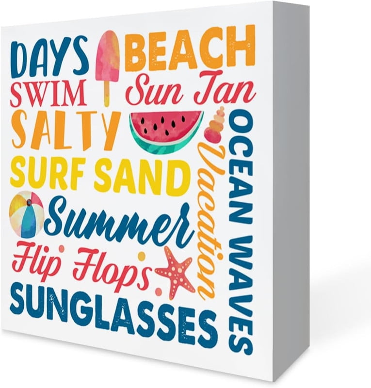 Country Summer Wood Box Sign Decor Desk Sign Summer Days Wooden Sign ...