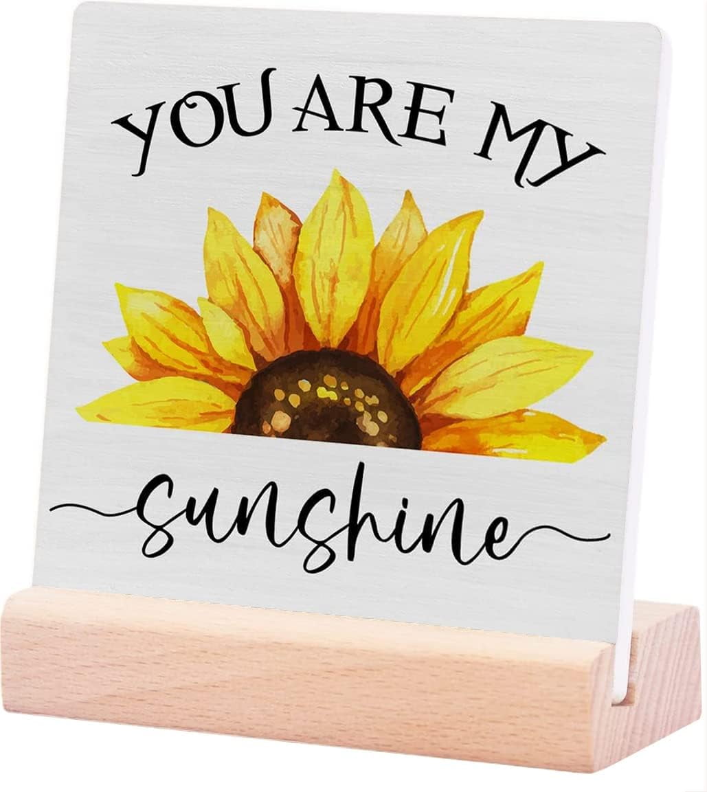 Country Sunflower Ceramic Table Sign Plaque Decor Desk Sign You are My ...