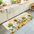 Country Sunflower Daisy Flower Rectangle Area Rug 2x6ft,Living Room Rug ...