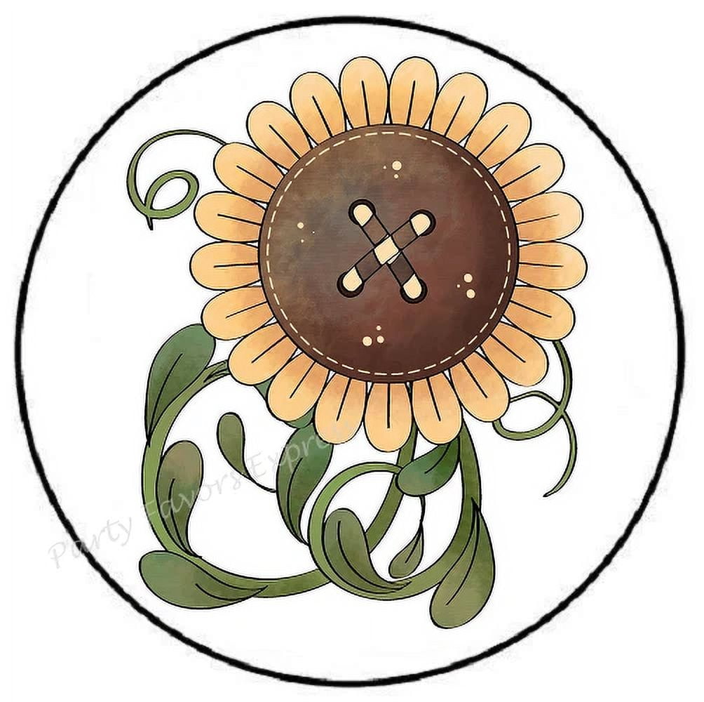 Country Sunflower Stickers Party Favors Phone Decal Water Bottle ...