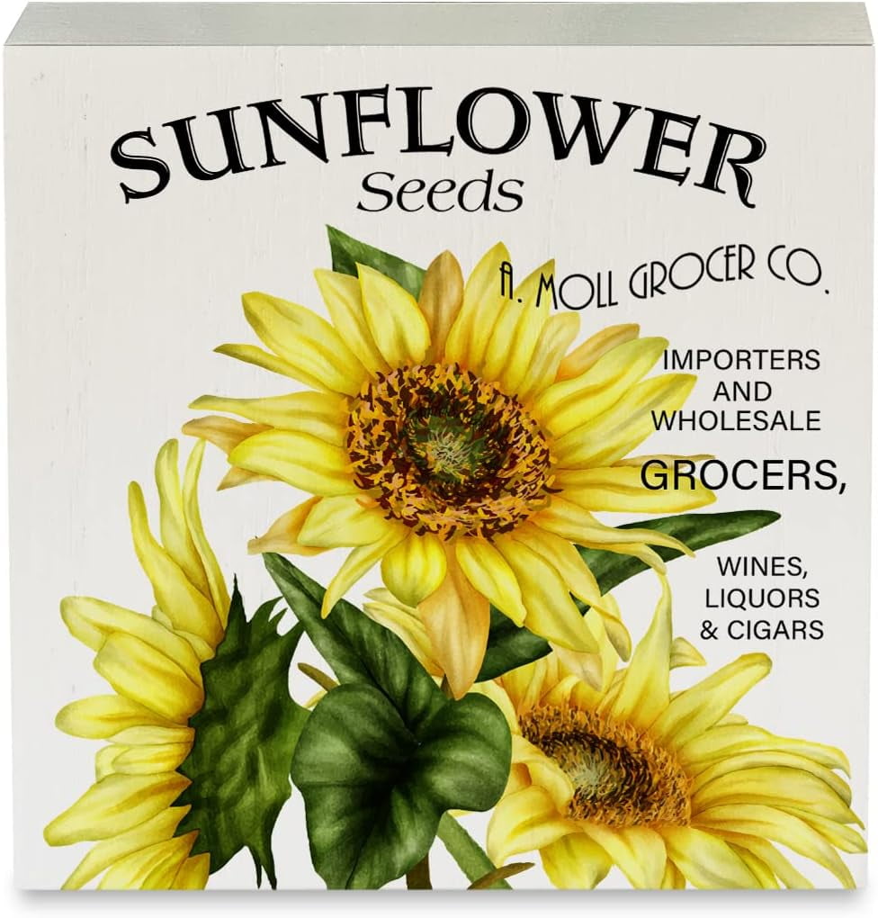 Country Sunflower Wood Box Sign Rustic Sunflowers Wooden Box Sign ...