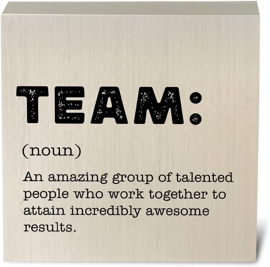 Country Team Definition Artwork Wood Box Sign Rustic Farmhouse Style ...