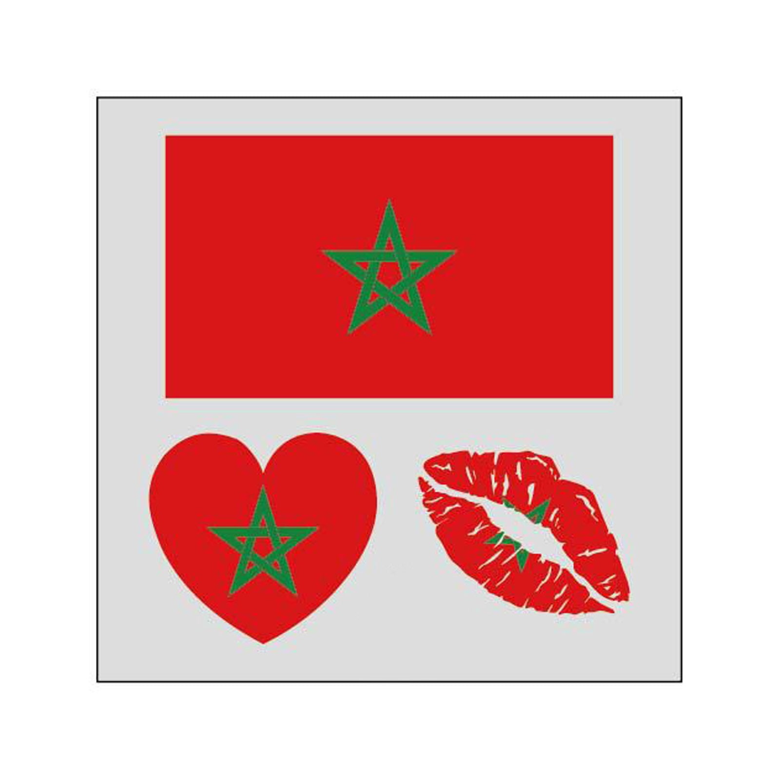 Country Temporary Stickers Water Transfer Face Decals - Walmart.com