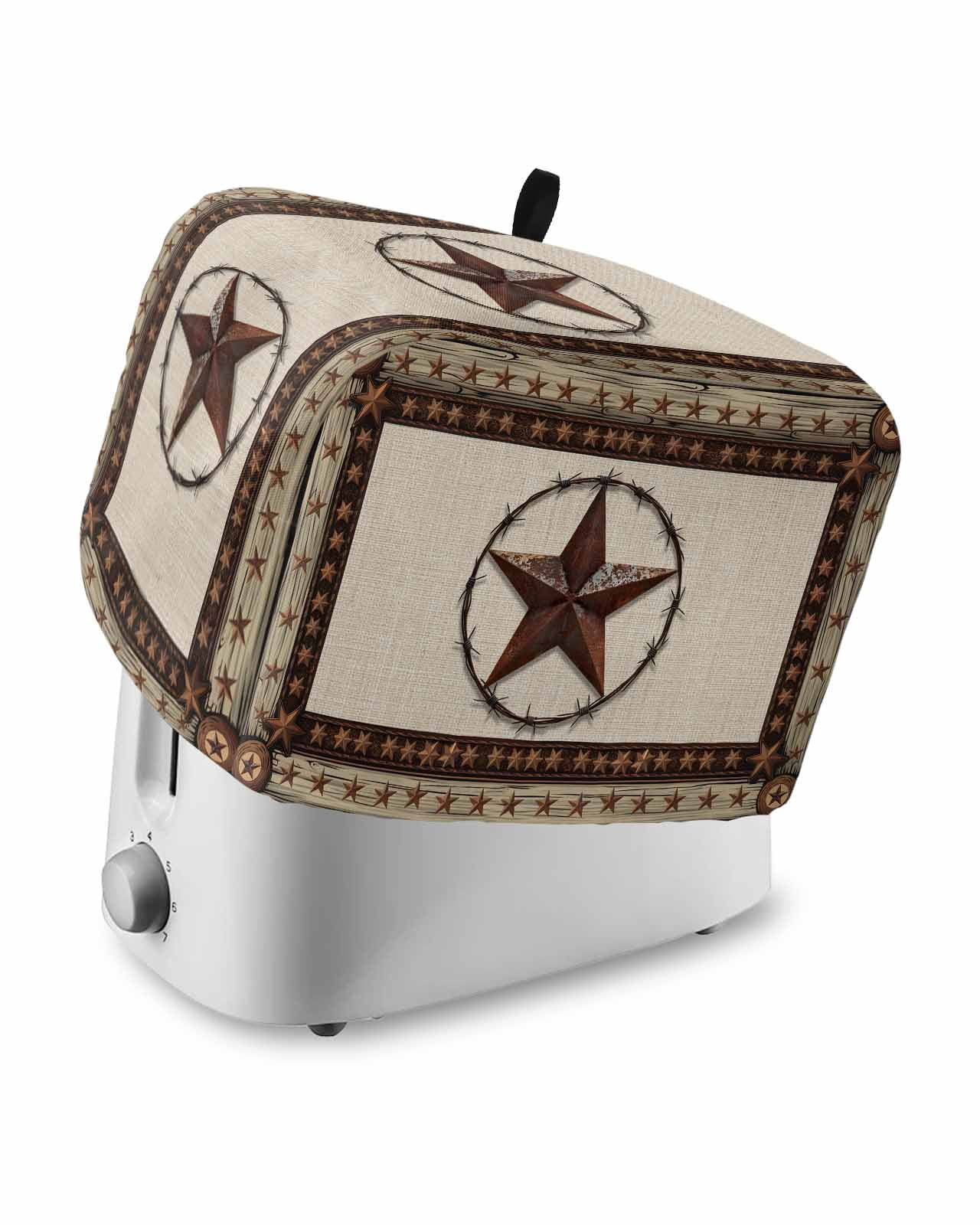 Country Texas Star Toaster Cover 2 Slice, Brown Farmhouse Vintage ...