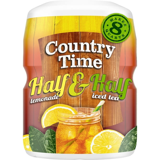Country Time Half & Half Lemonade Iced Tea Naturally Flavored Powdered ...