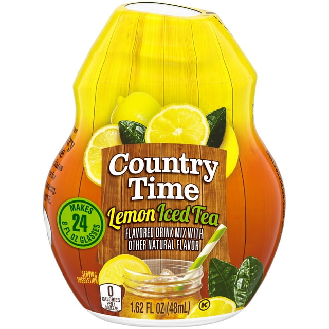 Country Time Lemon Iced Tea Naturally Flavored Liquid Drink Mix, 1.62 ...