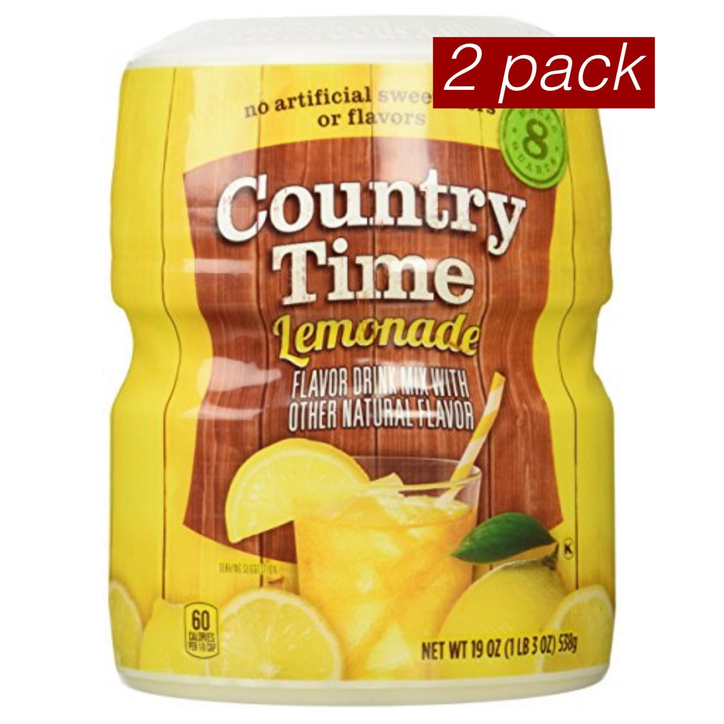 Country Time Lemonade Drink Mix - 19oz Canister (Pack of 2) - Walmart.com