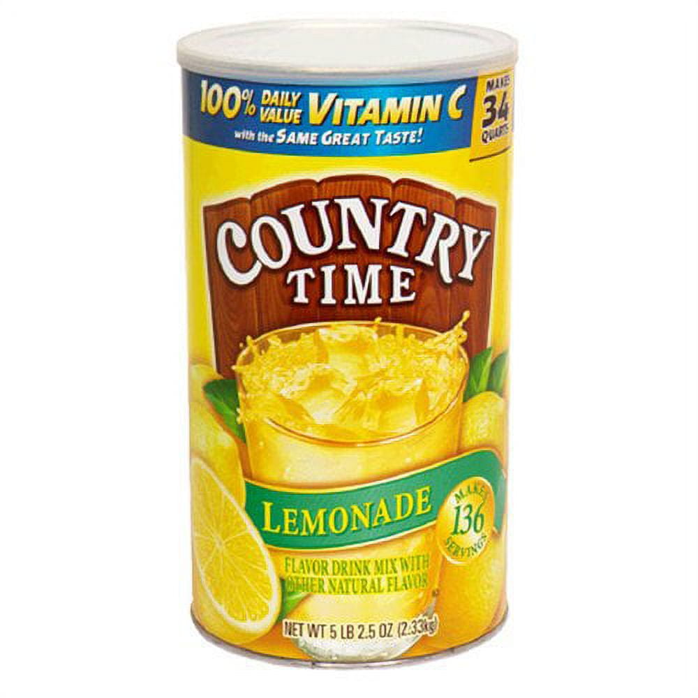 Country Time Lemonade Drink Mix, (Makes 34 Quarts) 82.5-Ounce Canisters ...