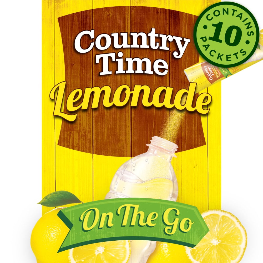 Country Time Lemonade Naturally Flavored Powdered Drink Mix 10 Pack ...