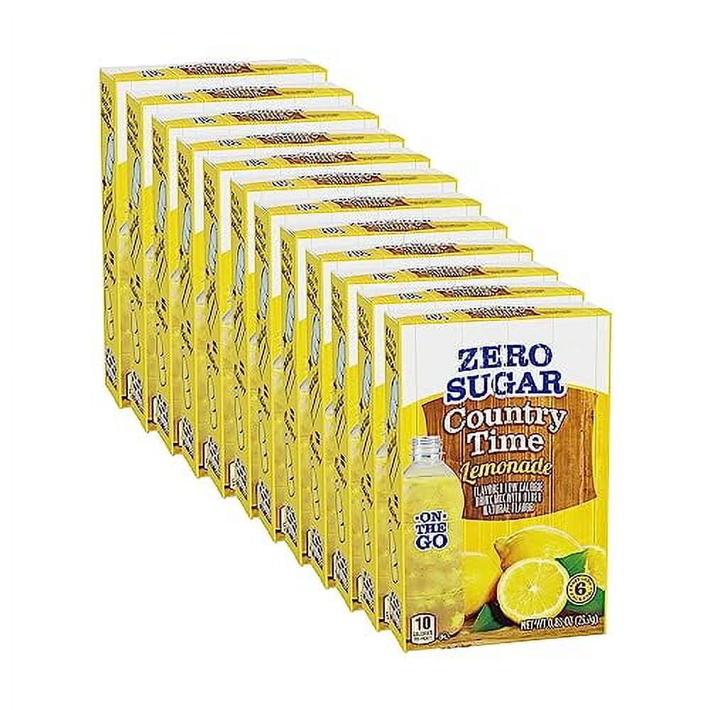 Country Time Lemonade, Zero Sugar, 6 Packets Per Box, 12 Boxes ...