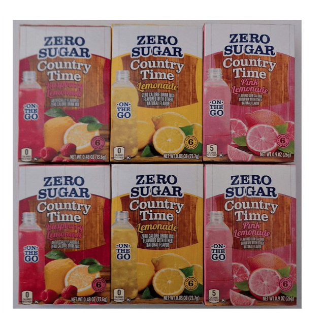 Country Time - On The Go - Bundle of 6 Packages - 2 each flavor ...