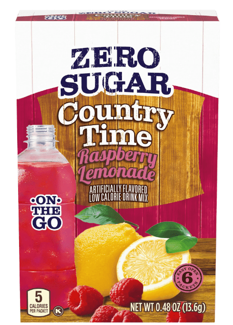 Country Time Zero Sugar Raspberry Lemonade Sugar Free Drink Mix Singles ...