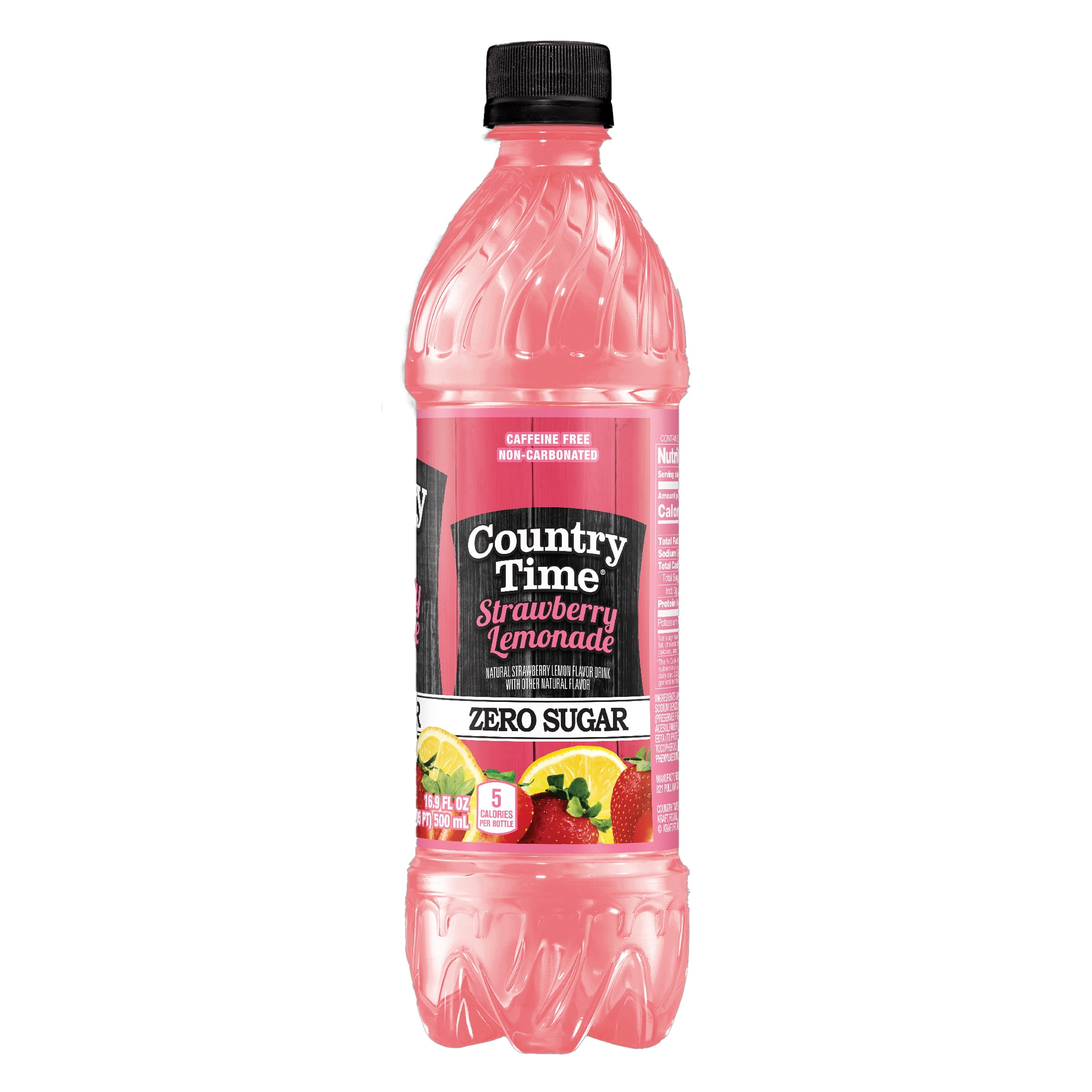 Country Time Zero Sugar Strawberry Lemonade 16.9 fl oz, 6 Pack Bottles ...
