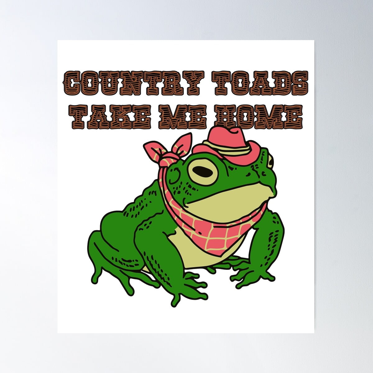 Country Toads Take Me Home Poster Wall Art, Modern Wall Decor For ...