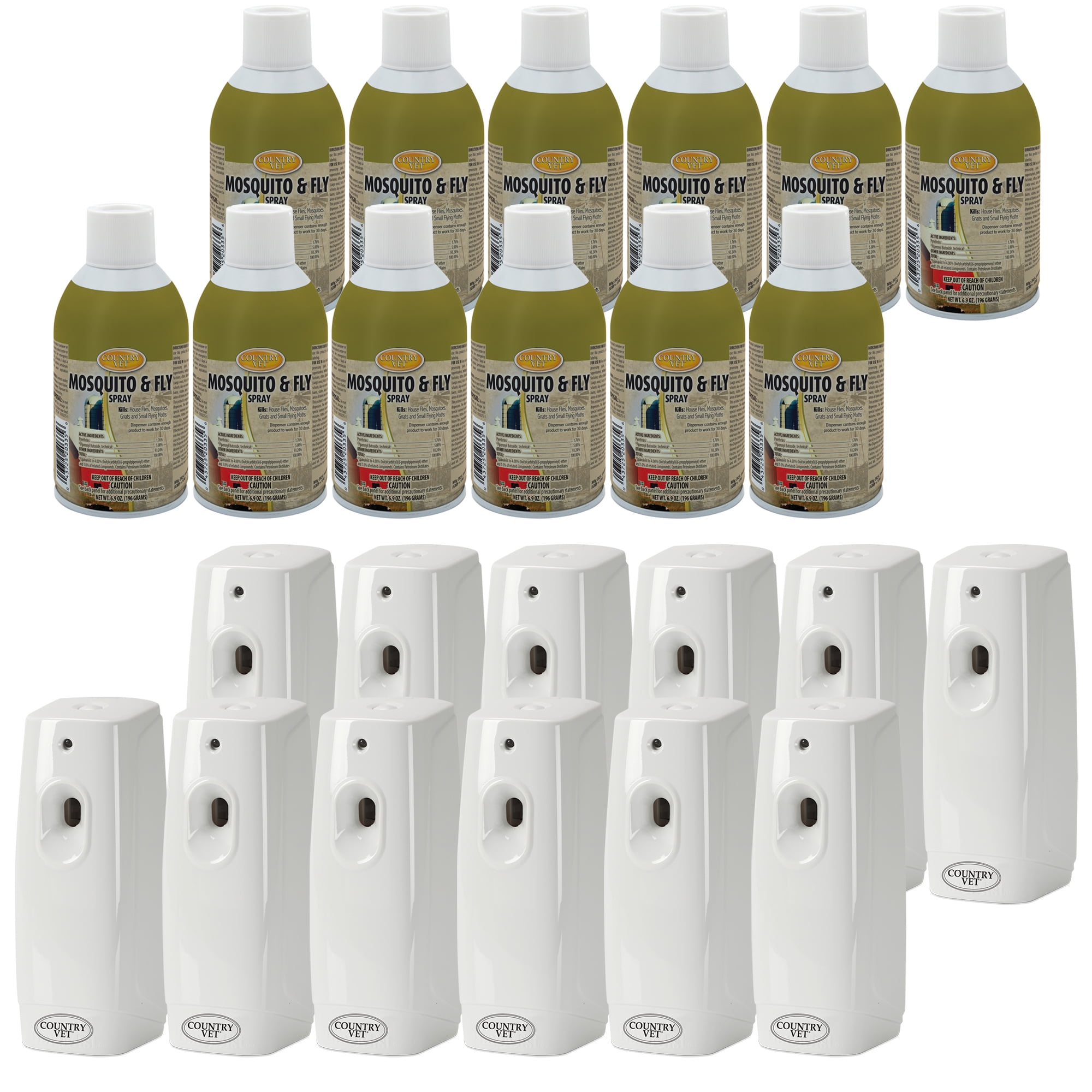 Country Vet Mosquito+Fly Metered Spray Refill (Case of 12) & Automatic ...