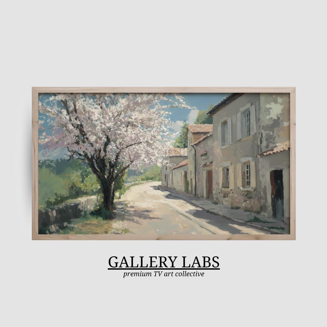 Country Village Landscape Samsung Frame Tv Art • Cottage Wall Decor ...