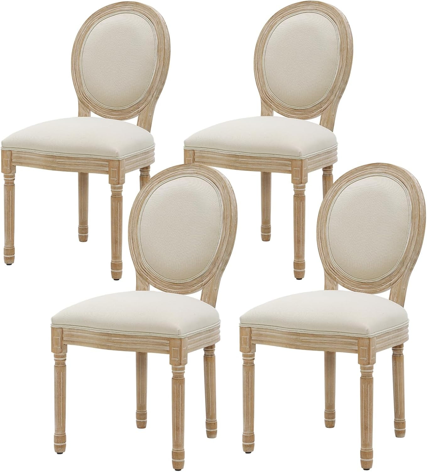 Country Vintage Dining Chairs Set of 4 Farmhouse Dining Chairs with ...