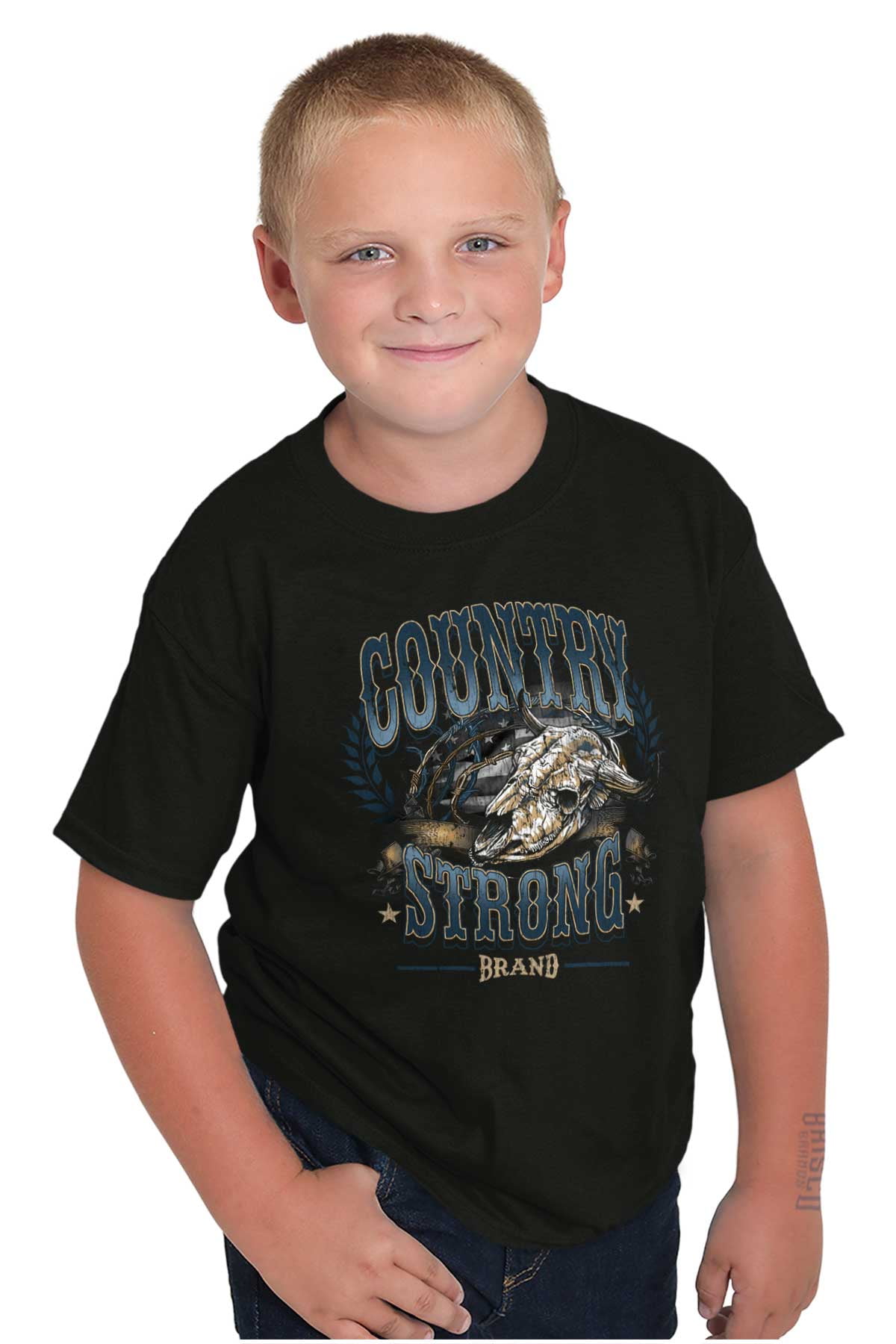 Country Western America Animal Skull Crewneck T Shirts Boy Girl Teen ...