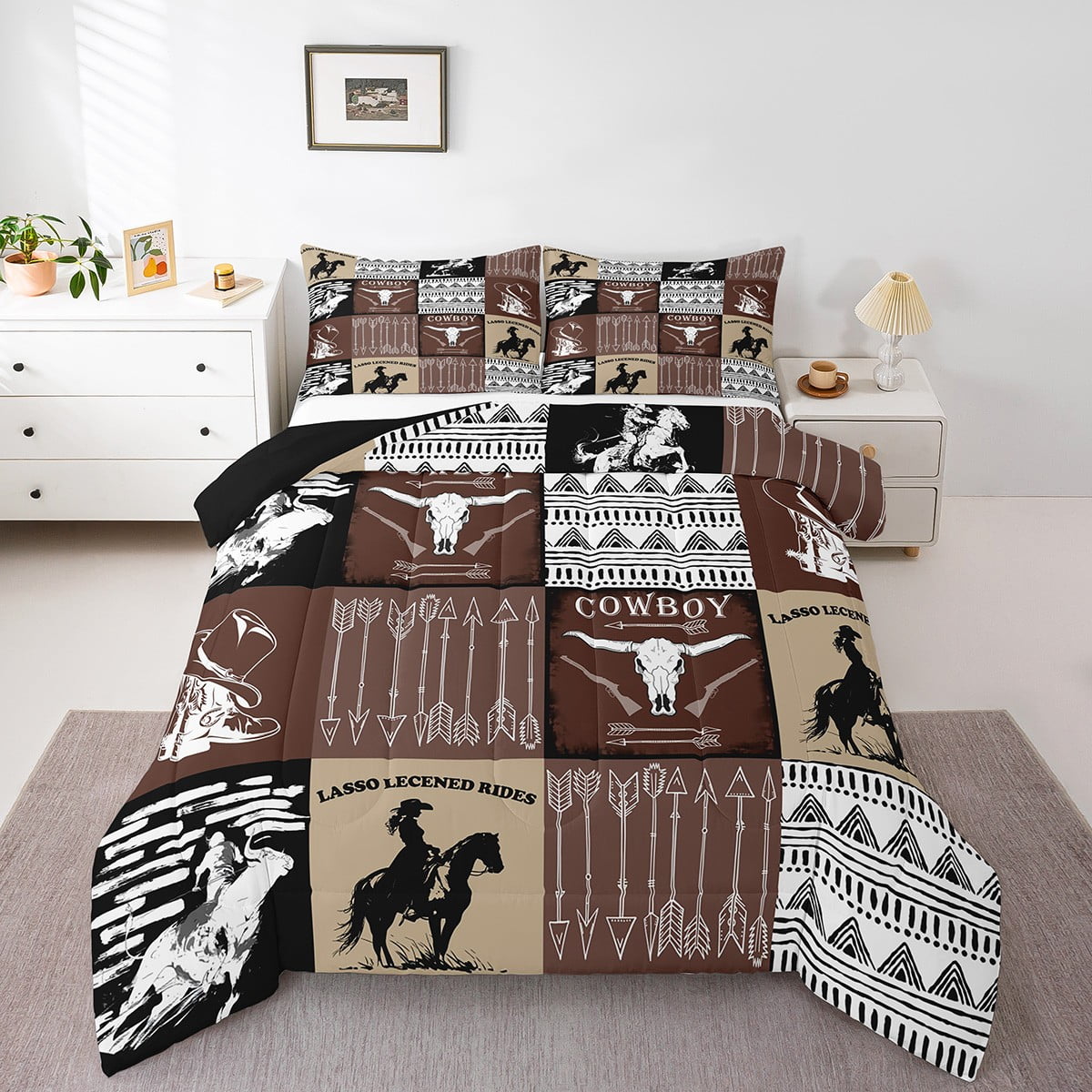 Country Western Bedding Sets Full,Tribe Geometry Aztec Comforter Set ...