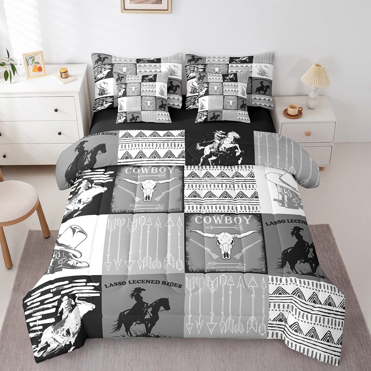 Country Western Bedding Sets Queen,Tribe Geometry Aztec Bed in a Bag ...