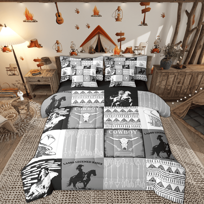 Country Western Bedding Sets Tribe Geometry Aztec 7 Piece Comforter Set ...