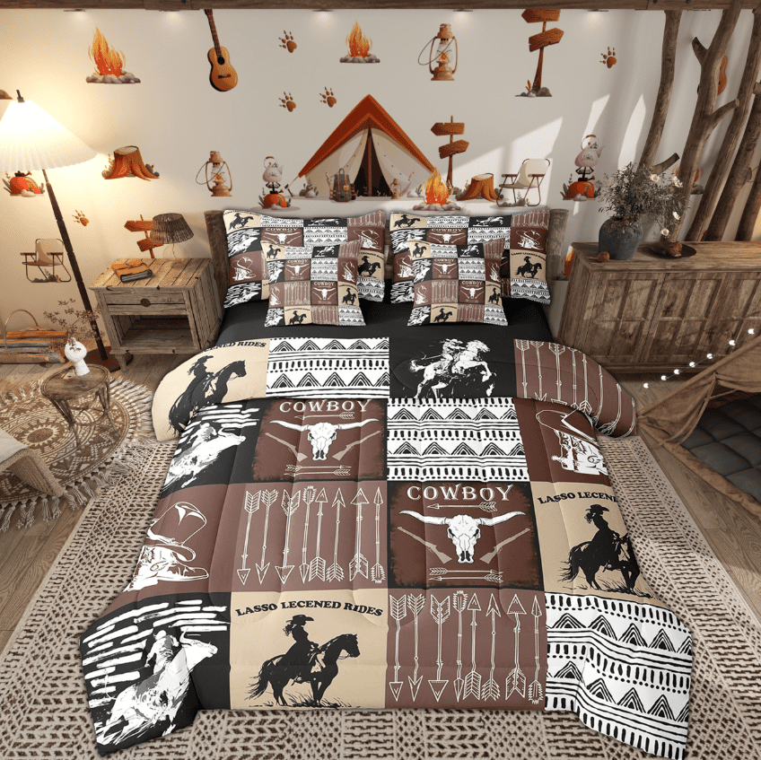 Country Western Bedding Sets Tribe Geometry Aztec Bed in a Bag King ...
