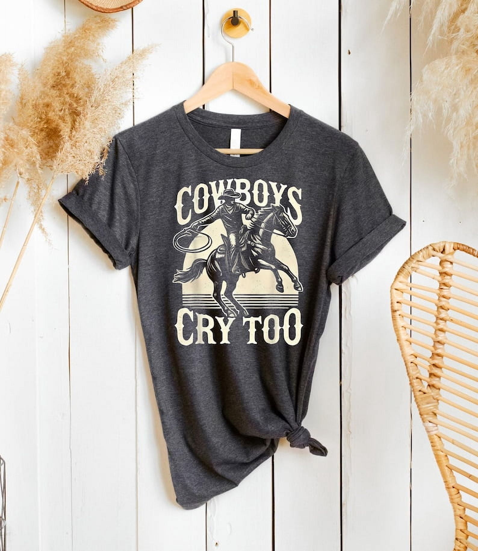 Country Western Graphic Tee, Retro Cowboy Shirt, Rodeo Inspired Fashion ...