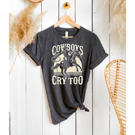 Country Western Graphic Tee, Retro Cowboy Shirt, Rodeo Inspired Fashion ...