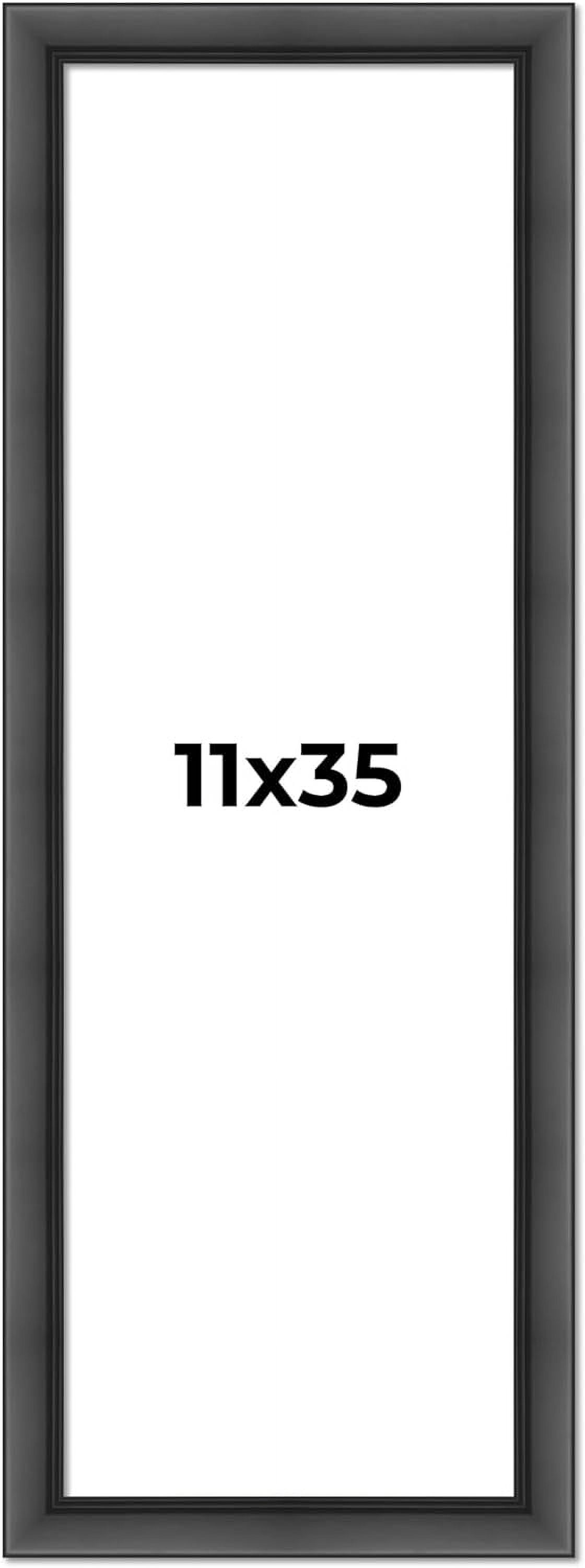 CountryArtHouse 11x35 Frame Black Solid Wood Picture Frame - Complete ...
