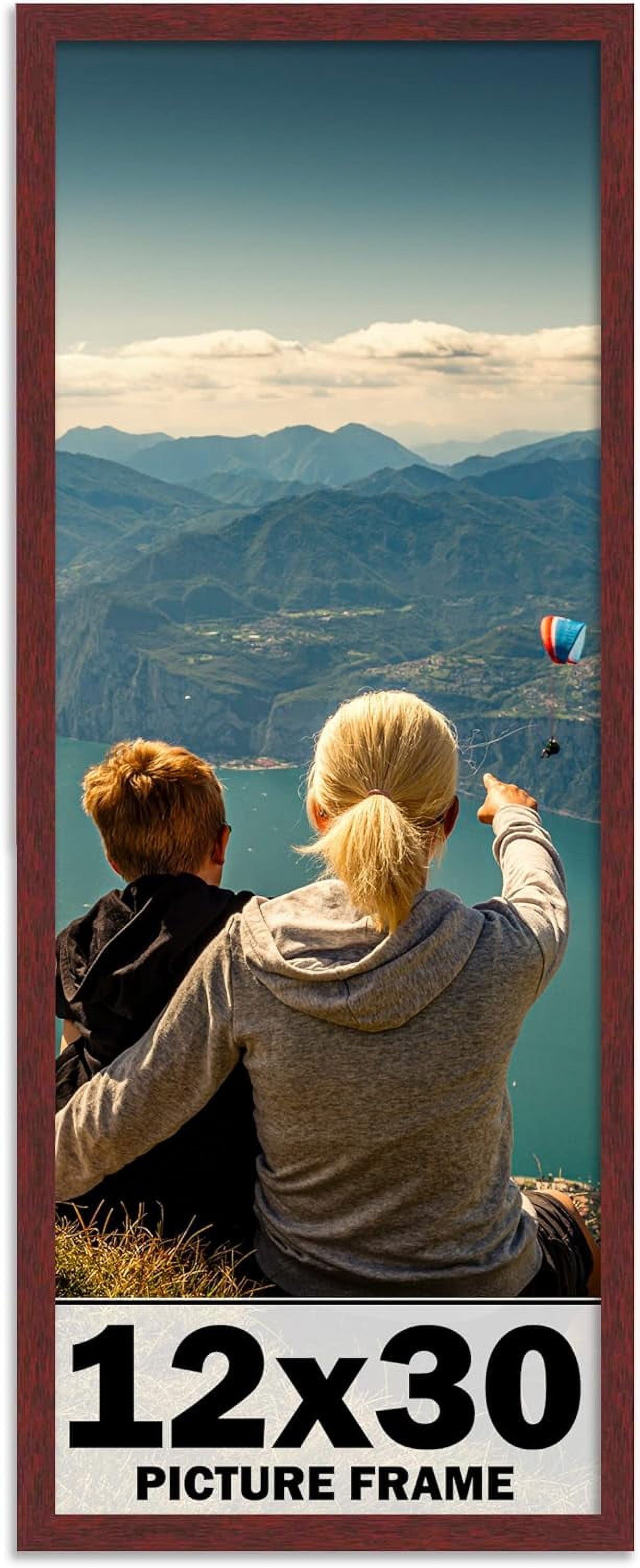 CountryArtHouse 12x30 Frame Brown Mahogany Solid Wood Picture Frame ...